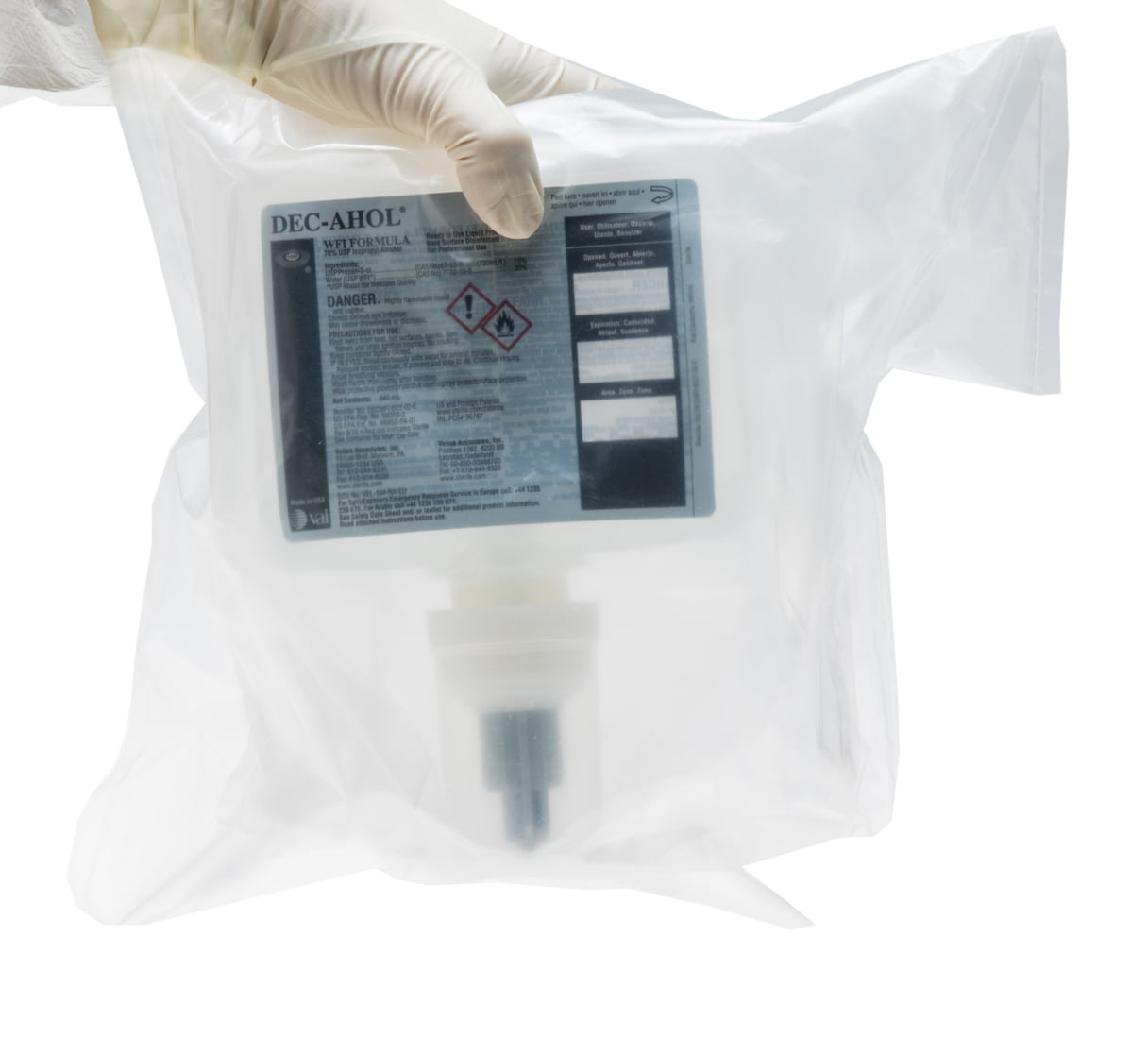 Veltek DECON-AHOL WFI Sterile Disinfectant Formula FREE S&H DECWFI-BOT ...